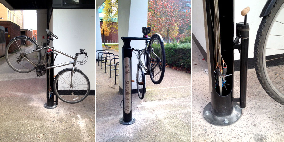 New cycle repair stands installed on campus